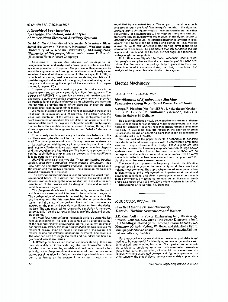 Identification Of Synchronous Machine Parameters Using Broadband Power Excitations Ieee
