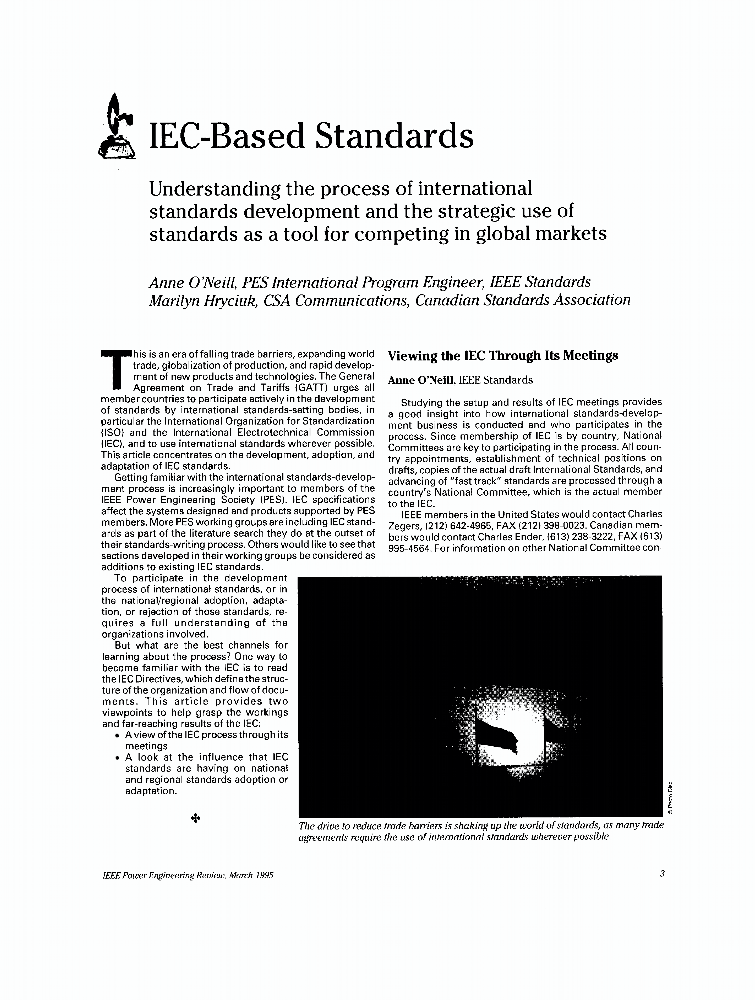 IEC-Based Standards: Understanding hte process of international ...