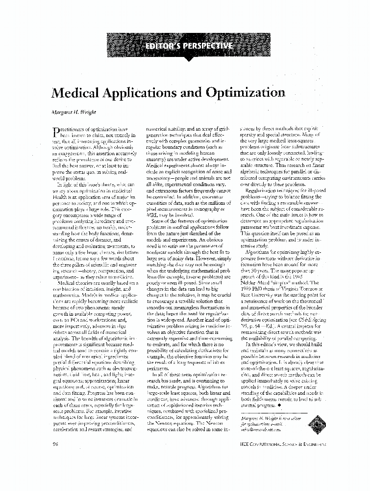 Medical Applications and Optimization | IEEE Journals & Magazine | IEEE ...