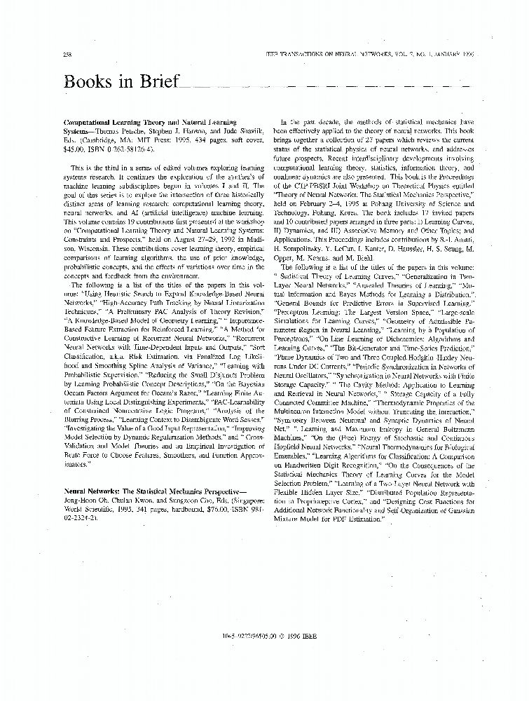 Books in Brief - Book Reviews | IEEE Journals & Magazine | IEEE Xplore