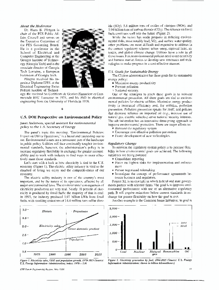 U.S. DOE Perspective on Environmental Policy | IEEE Journals & Magazine ...