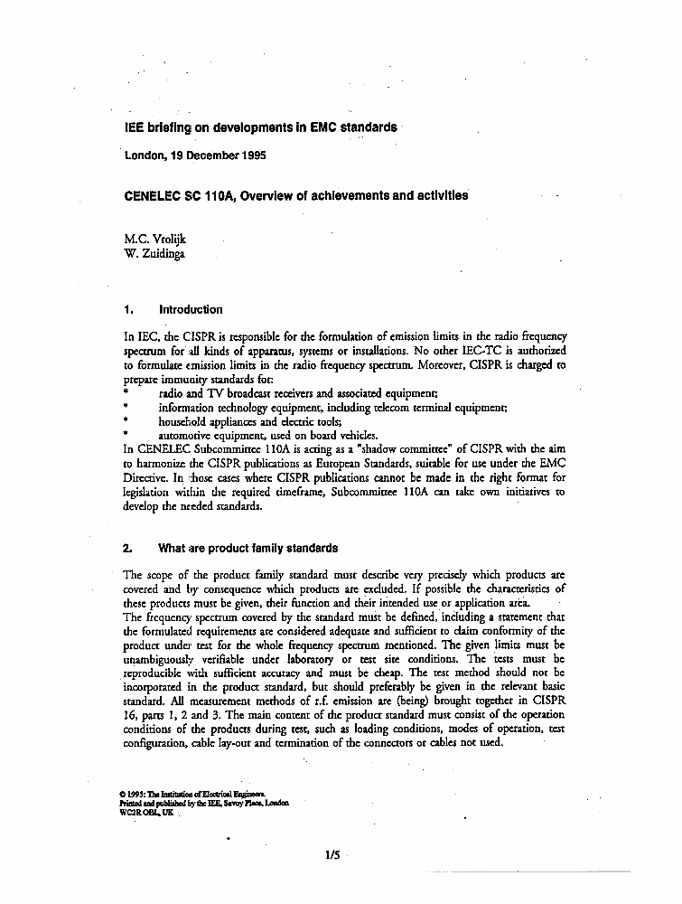 IEE briefing on developments in EMC standards | IET Conference ...