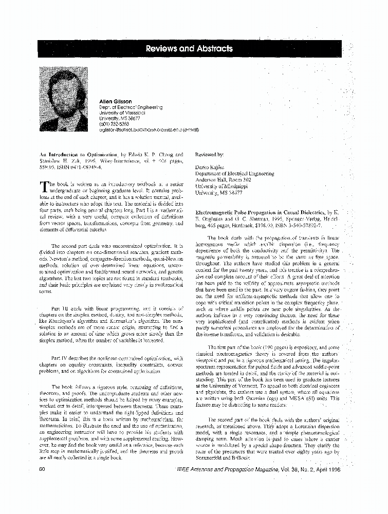 An Introduction to Optimization | IEEE Journals & Magazine | IEEE Xplore