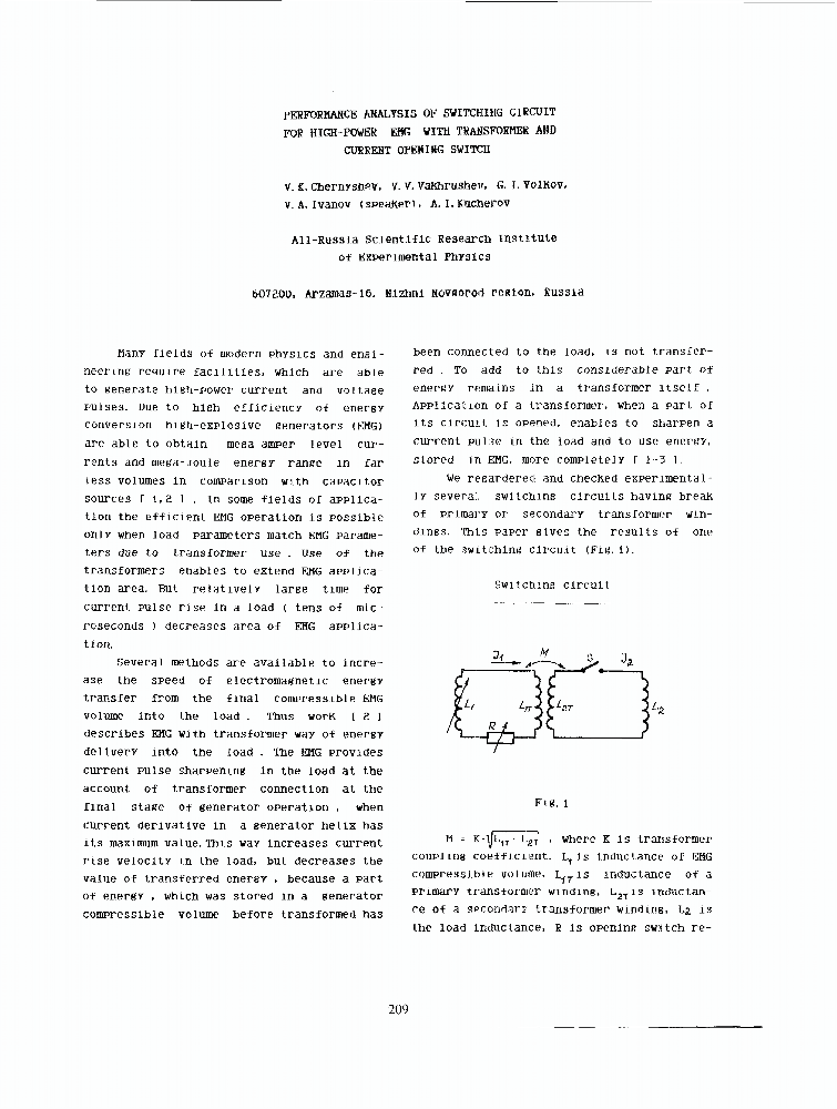 PERFORMANCE ANALYSIS OF SWITCHING CIRCUIT FOR HIGH-POWER EMG WITH ...