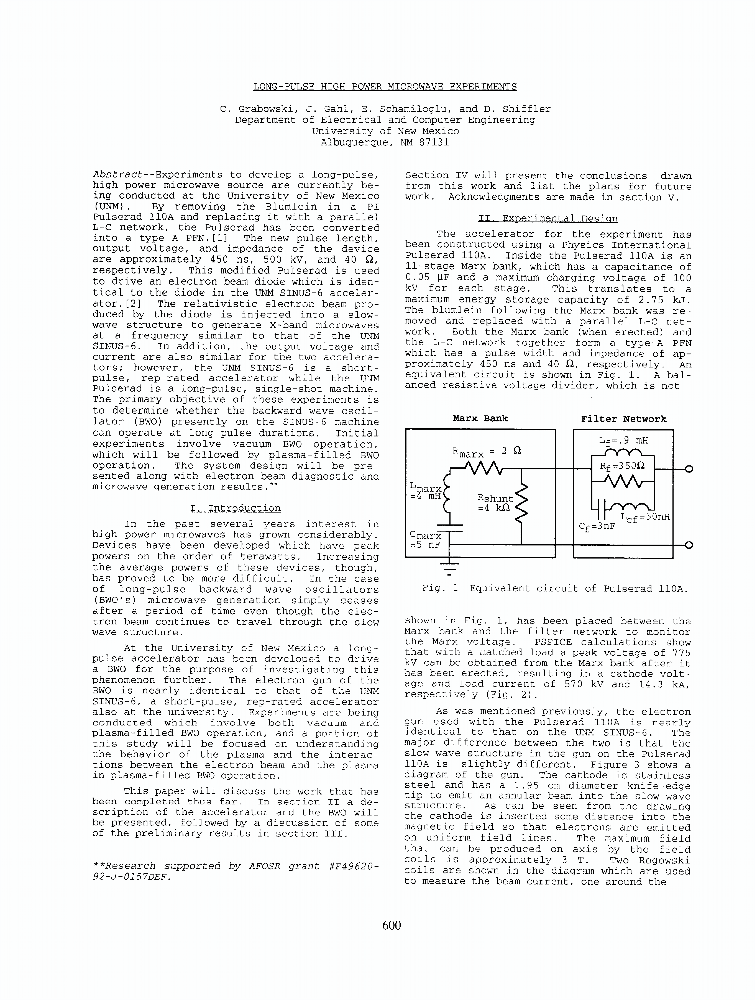 Long-pulse high power microwave experiments | IEEE Conference ...