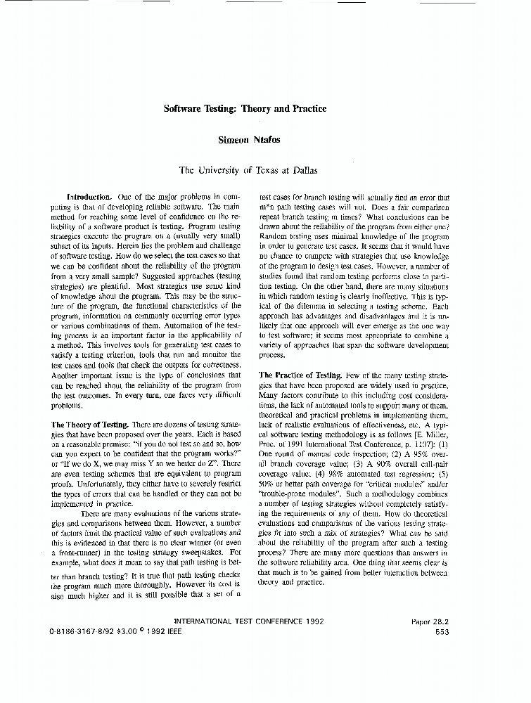 Software Testing Theory And Practice Ieee Conference Publication Ieee Xplore
