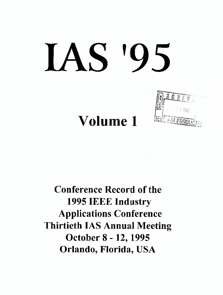 Conference Record of the 1995 IEEE Industry Applications Conference ...
