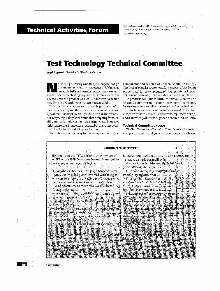 Test Technology Technical Committee | IEEE Journals & Magazine | IEEE ...