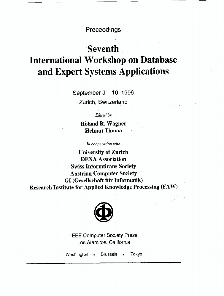 Seventh International Workshop on Database and Expert Systems ...