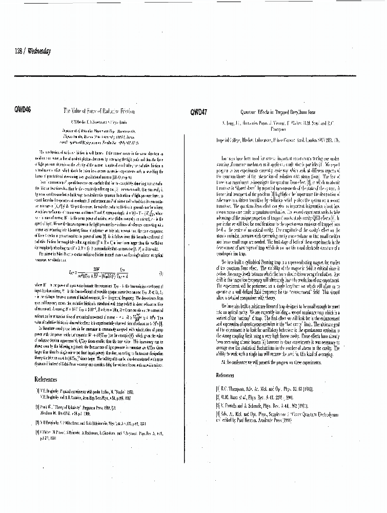 The Value of Force of Radiative Friction | IEEE Conference Publication ...