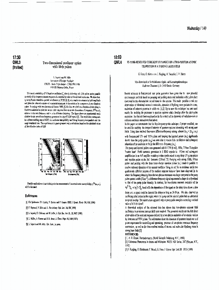 Two-Dimensional Nonlinear Optics with 10-Fs Pulses | IEEE Conference ...