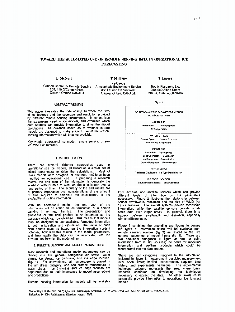 Toward The Automated Use Of Remote Sensing Data In Operational Ice Forecasting Ieee Conference
