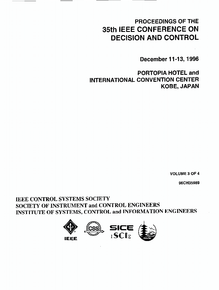 Proceedings of the 36th IEEE Conference on Decision and Control | IEEE ...