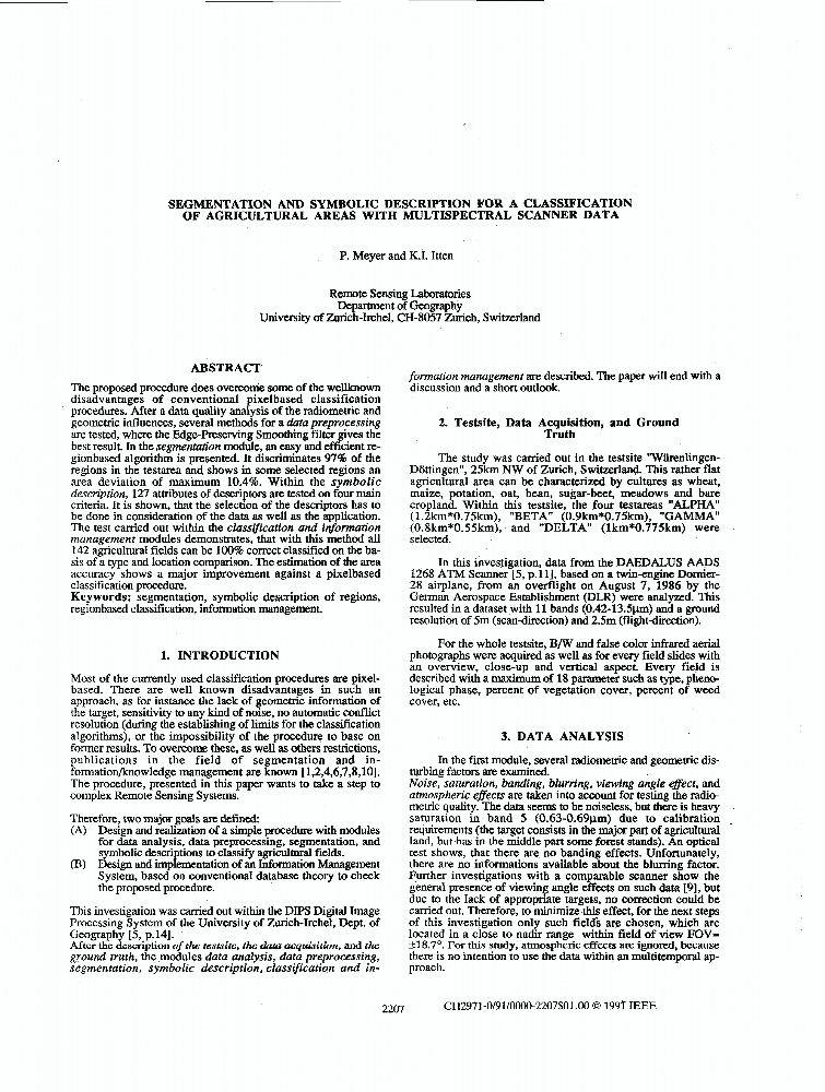 Segmentation And Symbolic Description For A Classification Of ...