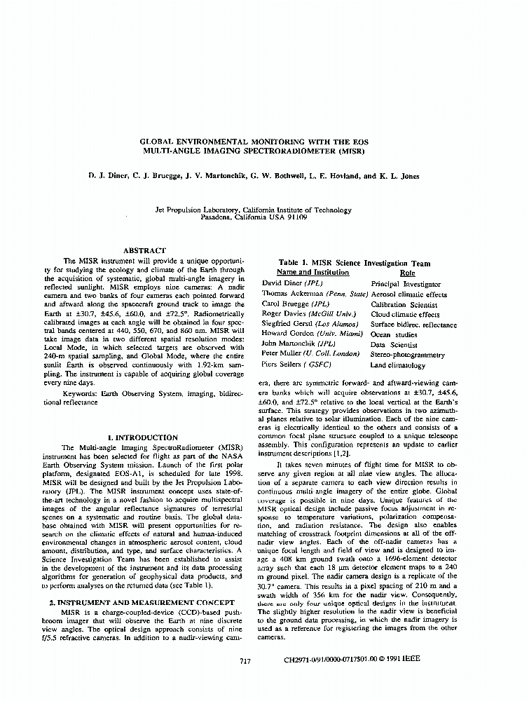 Global Environmental Monitoring With Theeos Multi-angle Imaging ...