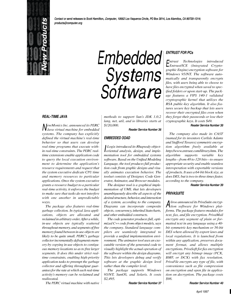 Embedded Systems Software | IEEE Journals & Magazine | IEEE Xplore