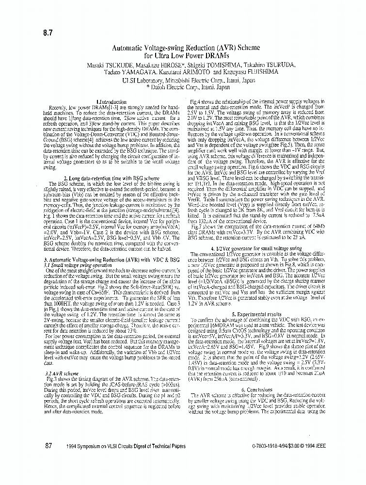 Automatic Voltage-swing Reduction (avr) Scheme For Ultra Low Power ...