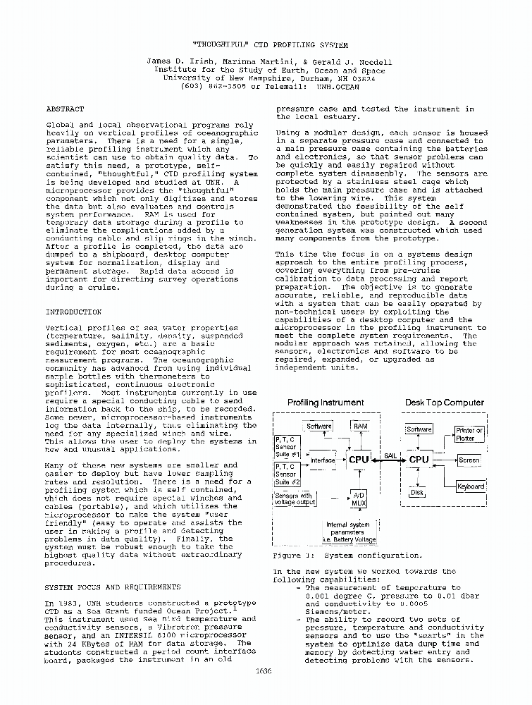 "Thoughtful" CTD Profiling System | IEEE Conference Publication | IEEE ...