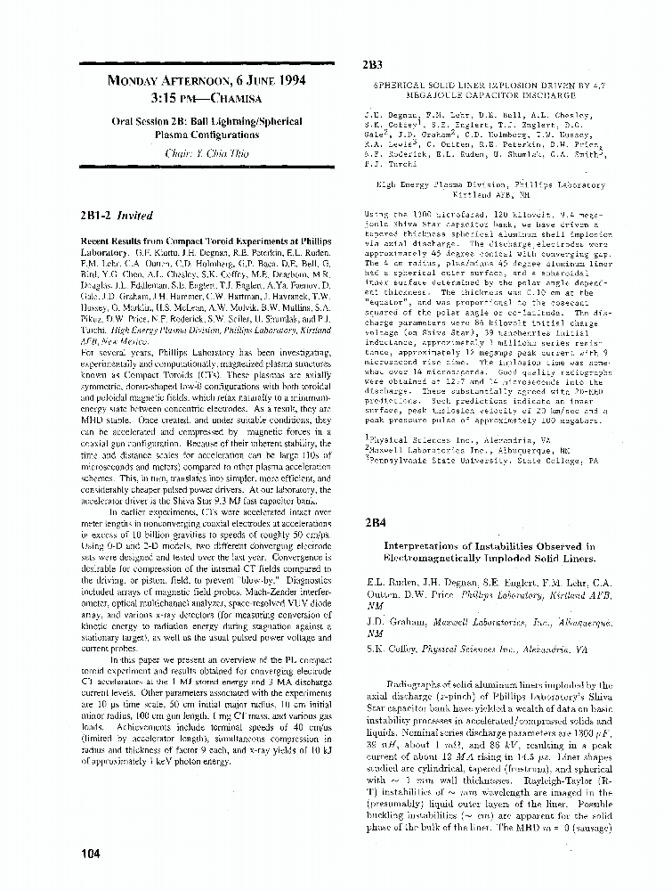 Recent Results From Compact Toroid Experiments At Phillips Laboratory ...