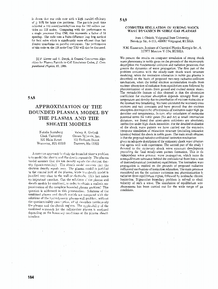 Approximation Of The Bounded Plasma Model By The Plasma And The Sheath ...