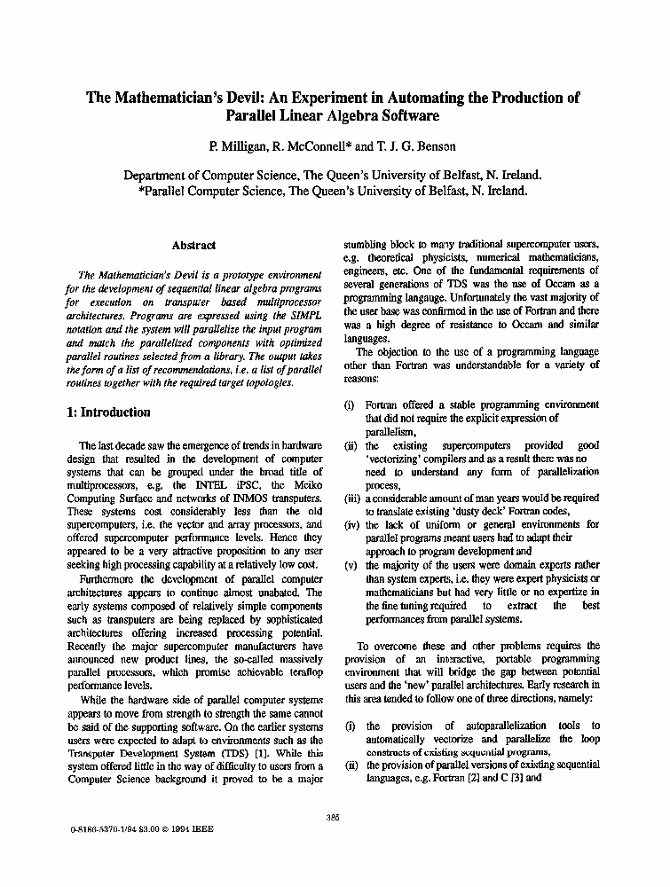 The Mathematician's Devil: An Experiment In Automating The Production ...