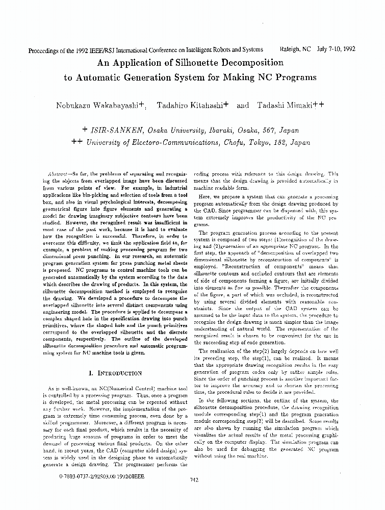 An Application Of Silhouette Decomposition To Automatic Generation System For Making Nc Programs ...