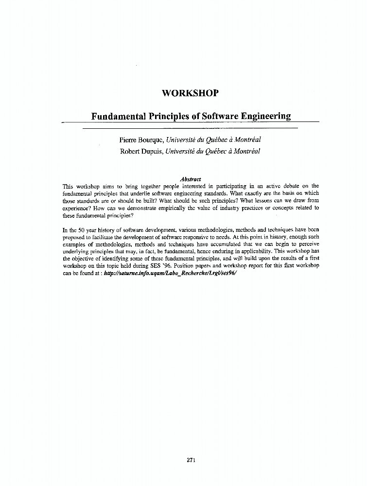 Fundamental Principles Of Software Engineering | IEEE Conference ...