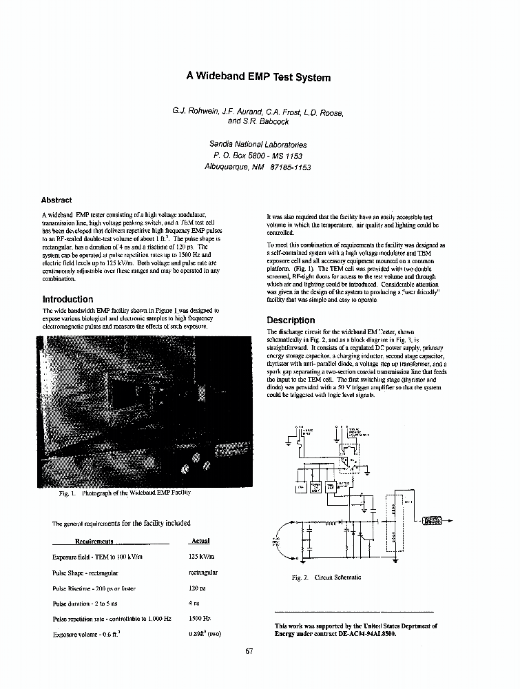 A Wideband EMP Test System | IEEE Conference Publication | IEEE Xplore