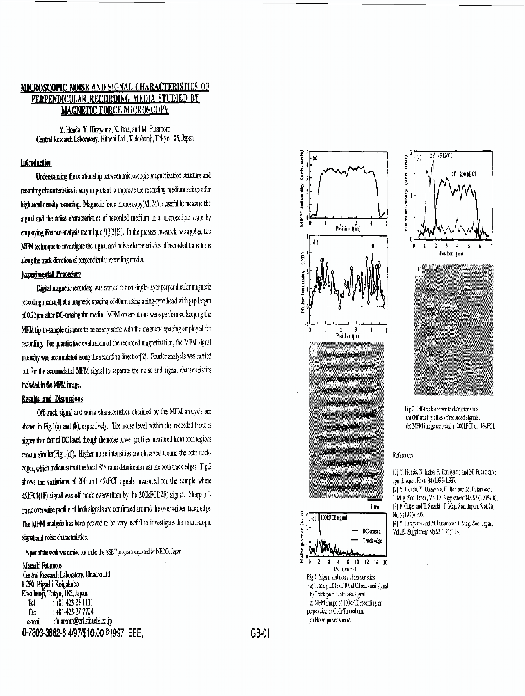 Microscopic Noise And Signal Characteristics Of Perpendicular Recording Media Studied By ...