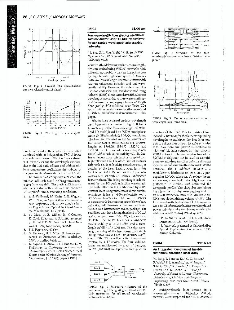 An Integrated Four-channel Tunable Distributed-feedback Laser Array ...