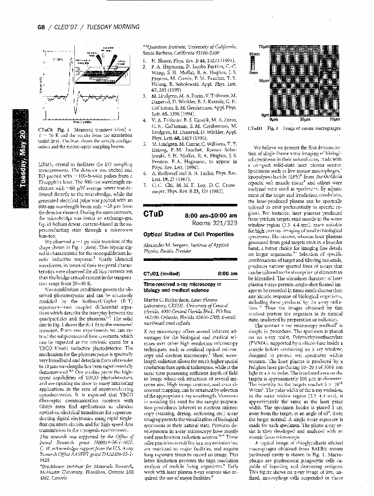 Time-resolved x-ray microscopy in biology and medical science | IEEE ...