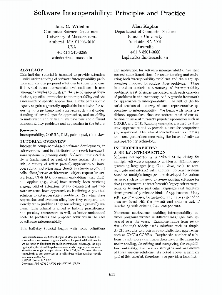 Software Interoperability: Principles and Practice | IEEE Conference ...