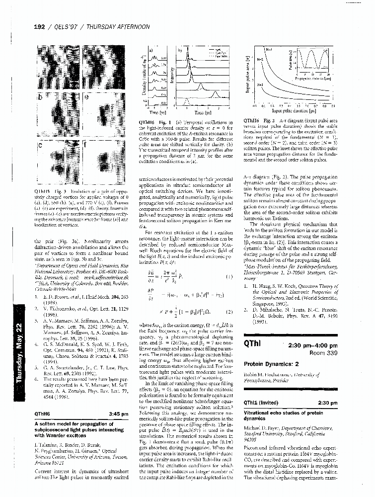 Vibrational Echo Studies Of Protein Dynamics | IEEE Conference ...