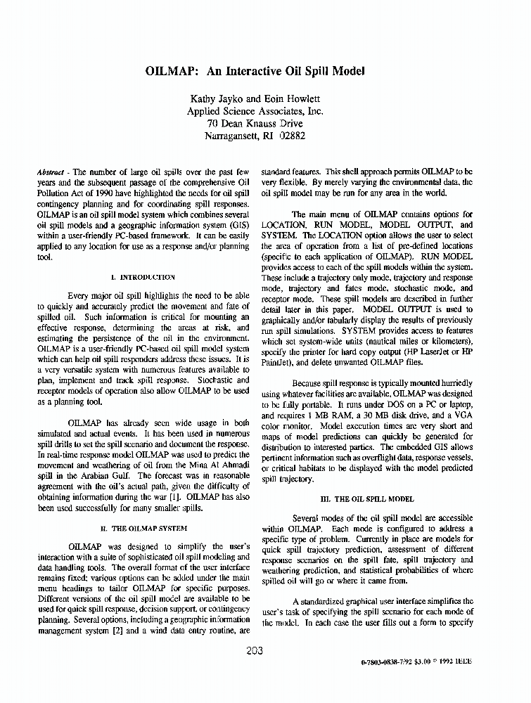 Oilmap: An Interactive Oil Spill Model | IEEE Conference Publication ...