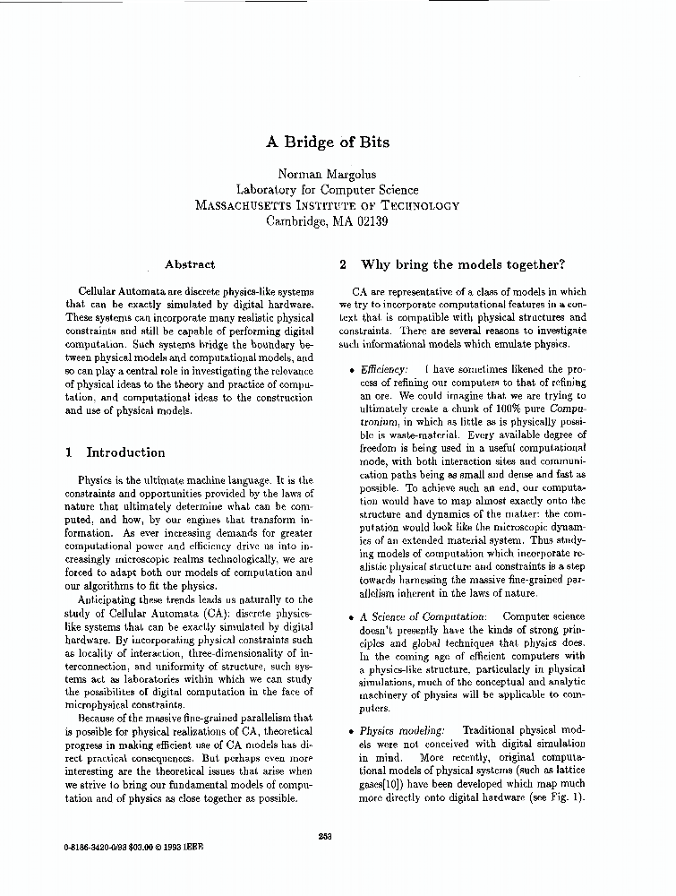 A Bridge Of Bits | IEEE Conference Publication | IEEE Xplore