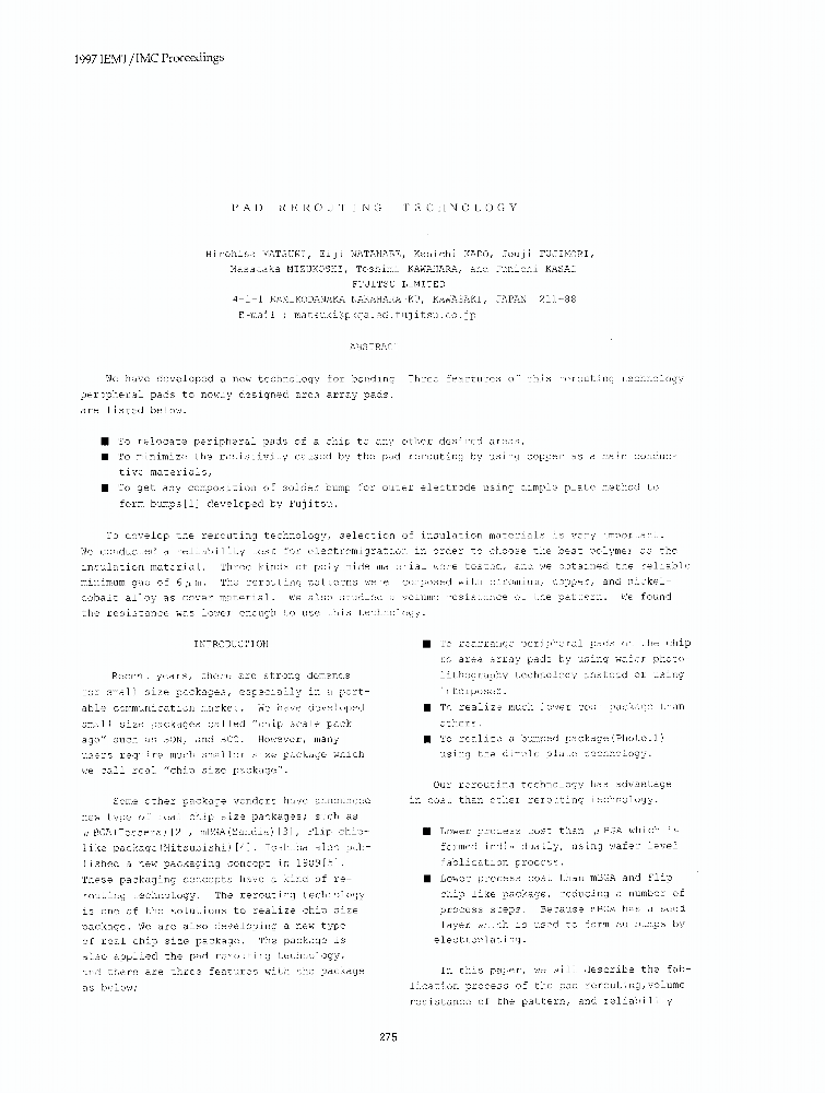 Pad Rerouting Technology | IEEE Conference Publication | IEEE Xplore