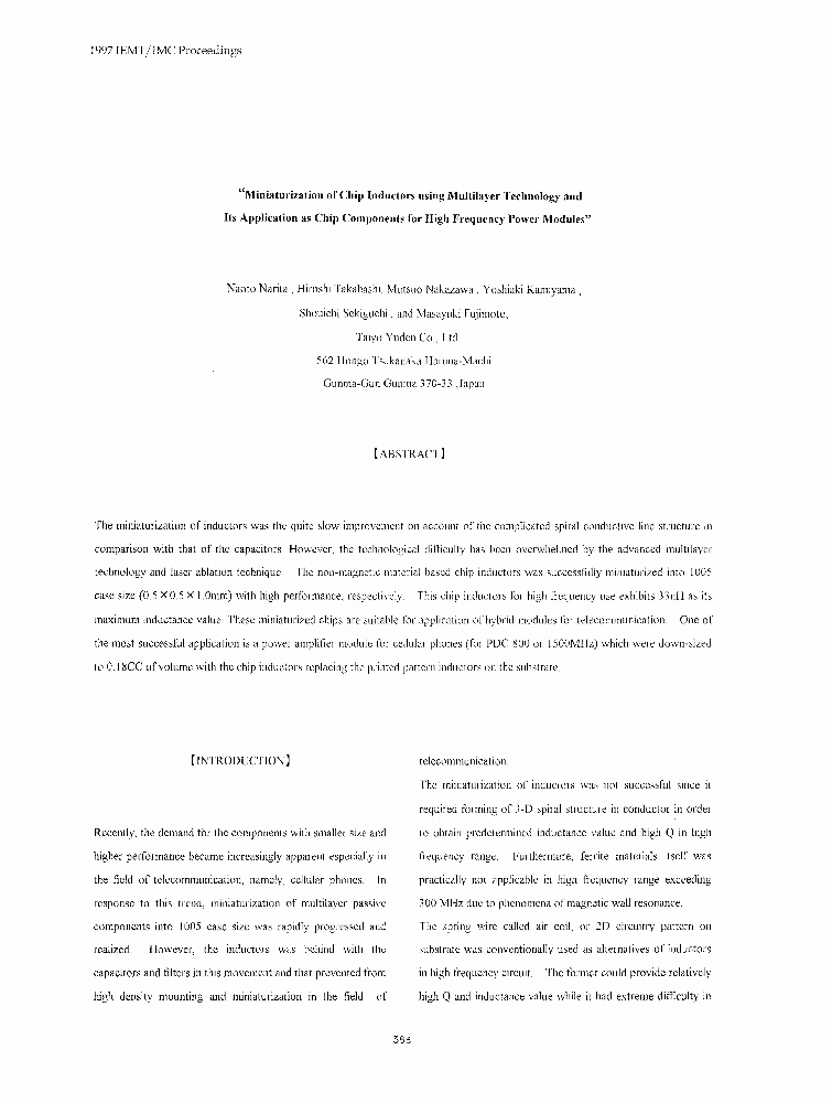 "Miniaturization Of Chip Inductors Using Multilayer Technology And Its ...