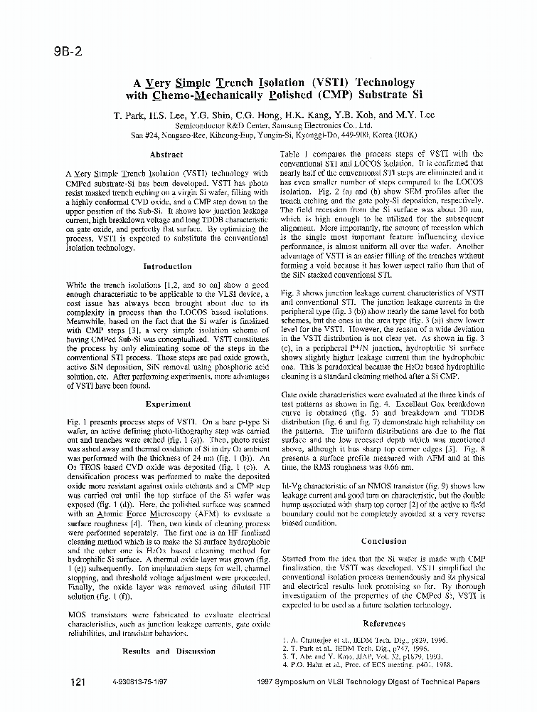 A very simple trench isolation (VSTI) technology with chemo ...