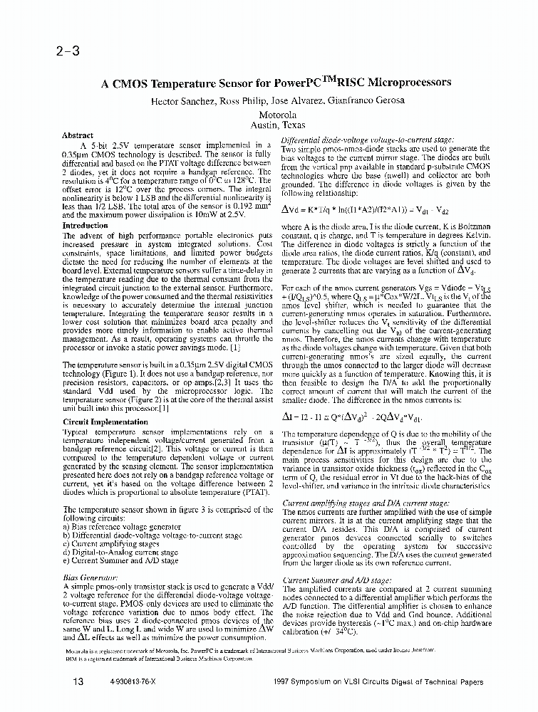 A CMOS Temperature Sensor For PowerPC RISC Microprocessors | IEEE ...