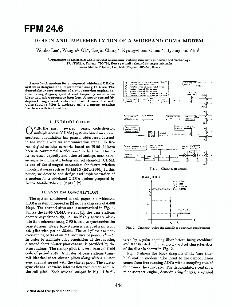 Design And Implementation Of A Wideband CDMA modem | IEEE Conference ...