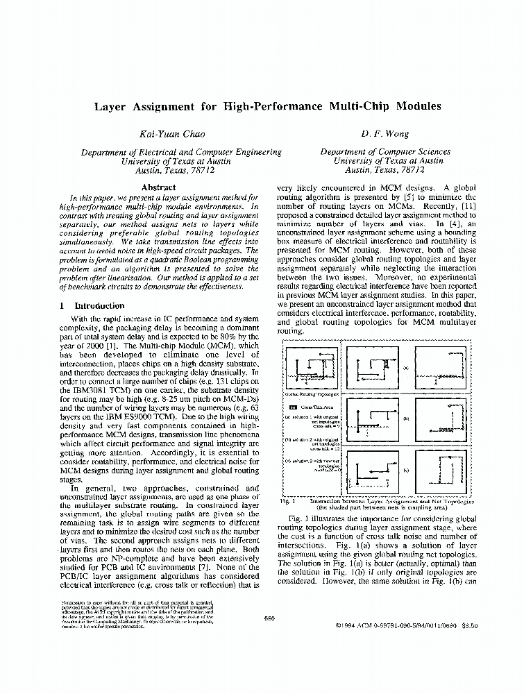 Layer Assignment For High-performance Multi-chip Modules | IEEE Conference Publication | IEEE Xplore