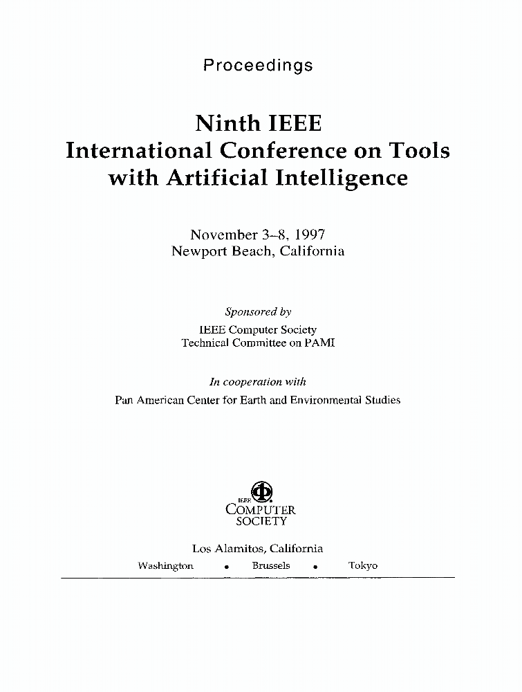Proceedings Ninth IEEE International Conference on Tools with ...