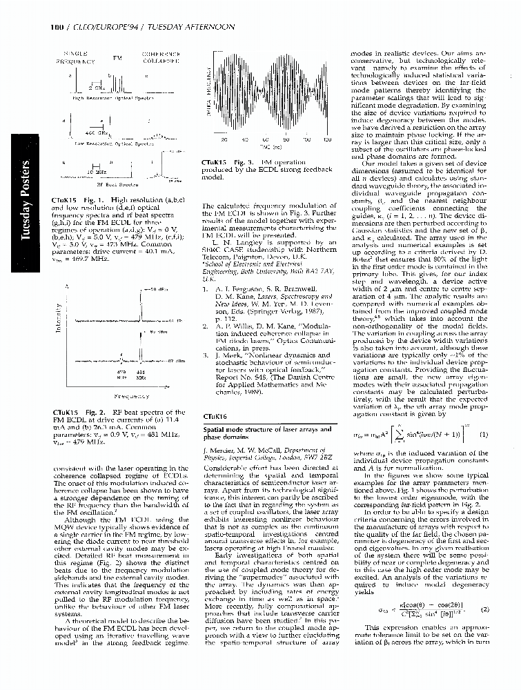 Spatial mode structure of laser arrays and phase domains | IEEE Conference Publication | IEEE Xplore