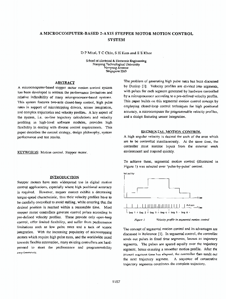 A Microcomputer-based 2-axis Stepper Motor Motion Control System | IEEE ...