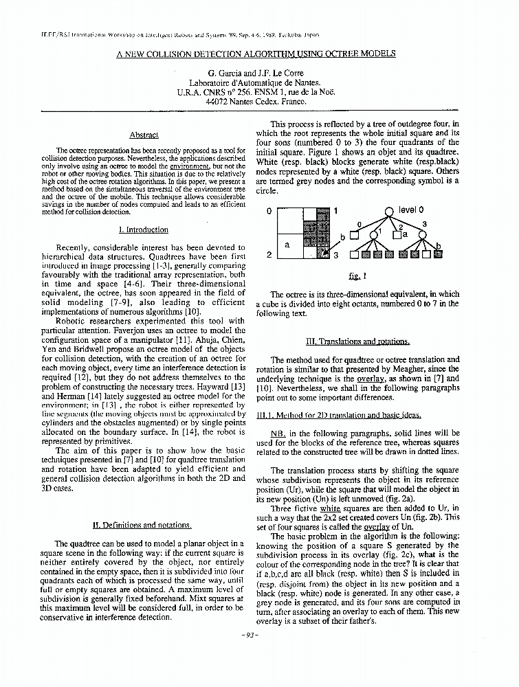 A New Collision Detection Algorithm Using Octree Models Ieee Conference Publication Ieee Xplore