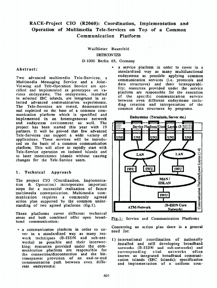 Race-Project Cio (R2060): Coordination, Implementation and Operation of ...