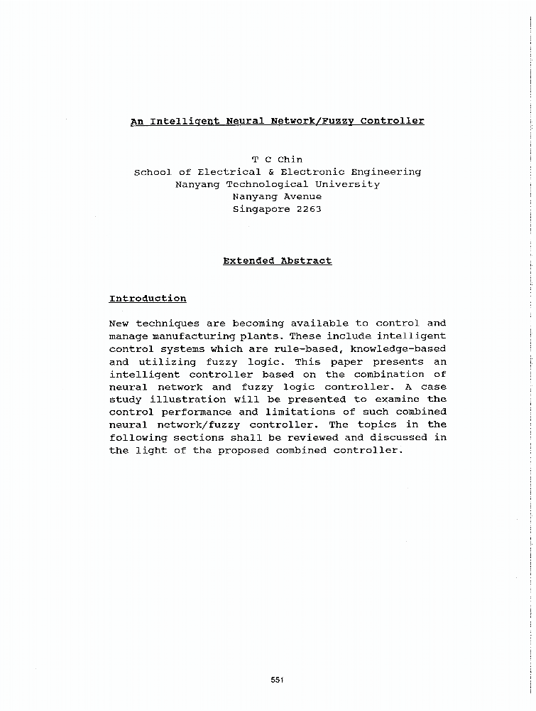 An Intelligent Neural Networkfuzzy Controller Ieee Conference