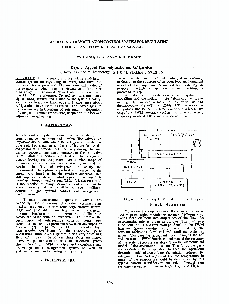 A Pulse Width Modulation Control System for Regulating Refrigerant Flow ...