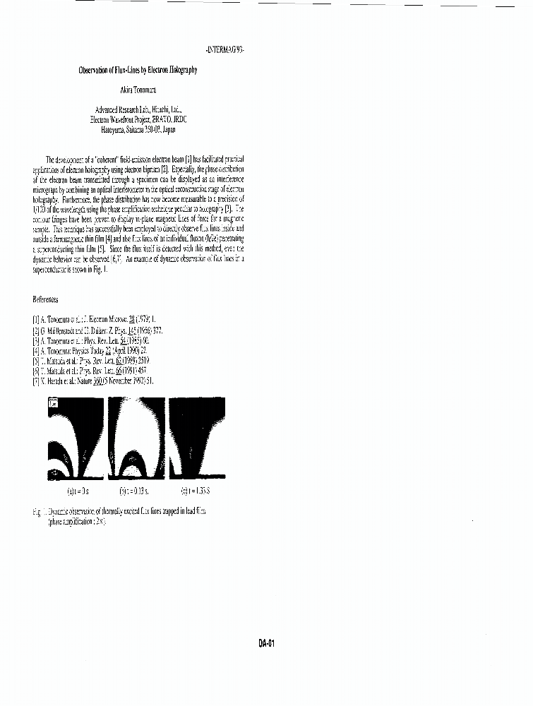 Observation Of Flux-lines By Electron Holography | IEEE Conference ...