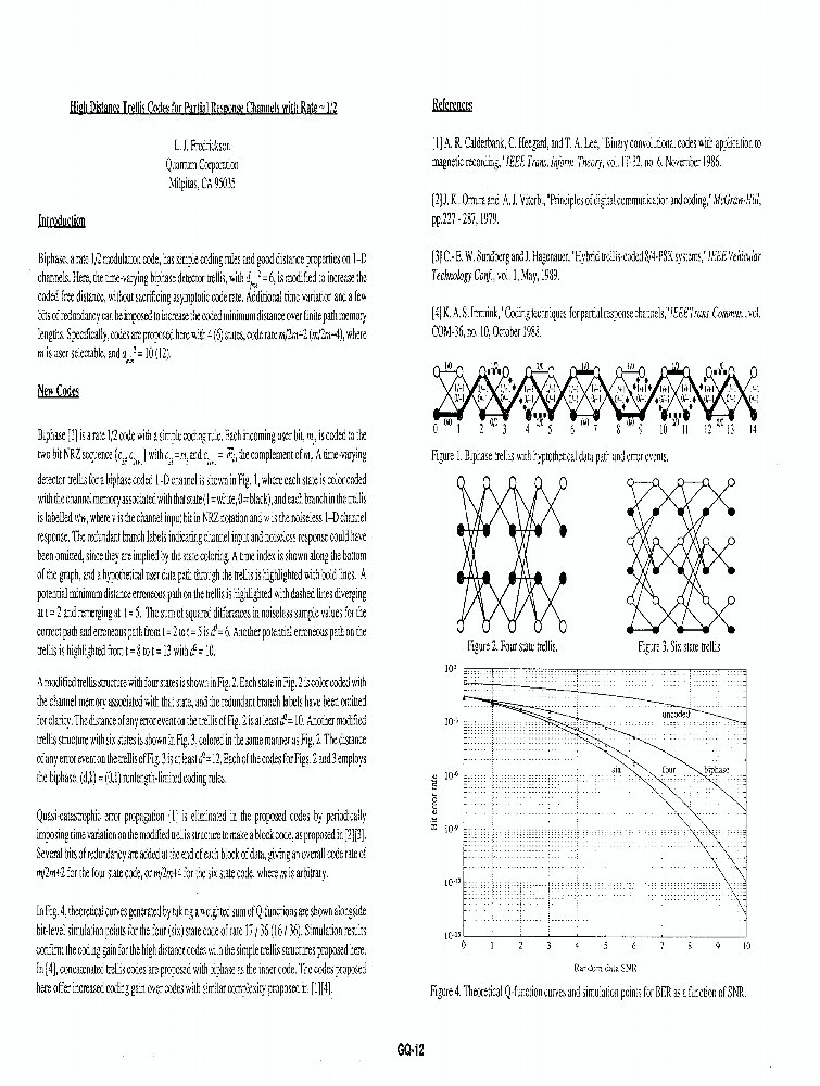 High distance trellis codes for partial response channels With Rate ~ 1/2 | IEEE Conference ...